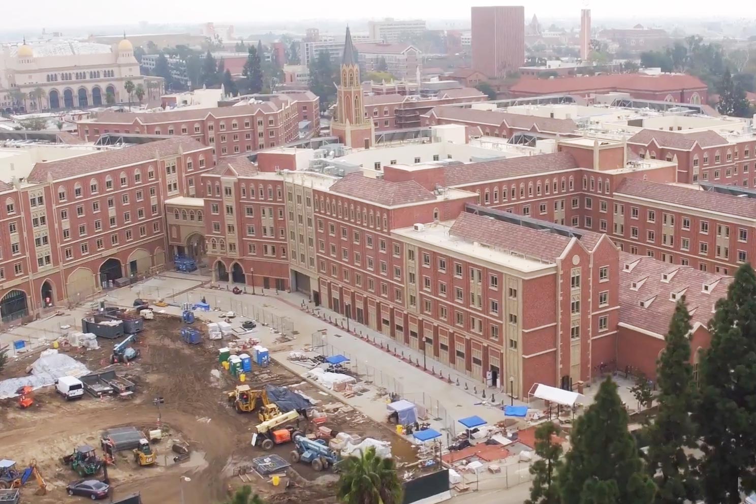 Fly with our drone over nearly complete USC Village - USC Today
